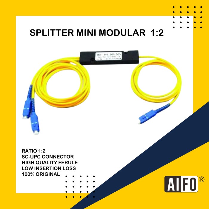 Jual Pasif Splitter / Passive Splitter Mini Modular 1:2 AIFO Original ... Jual Pasif Splitter / Passive Splitter Mini Modular 1:2 AIFO Original ...