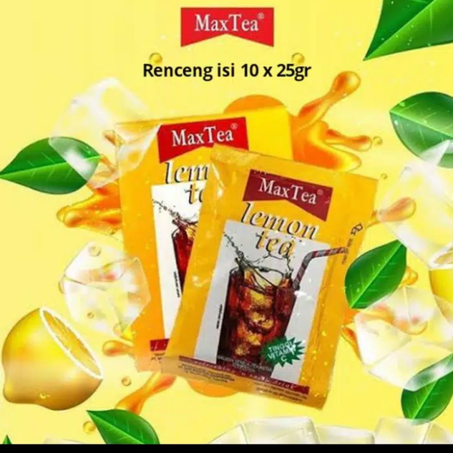 Jual Maxtea lemon tea sachet 10pcs | Shopee Indonesia