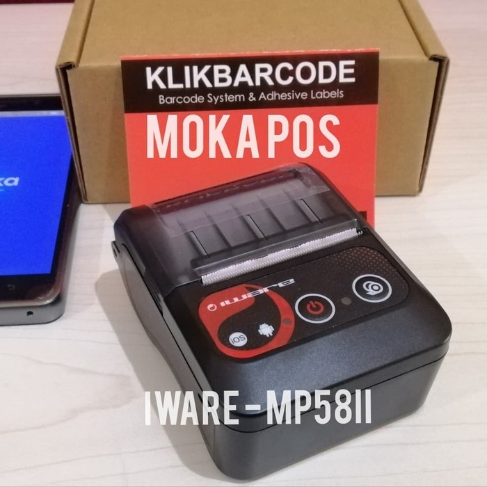 Jual CETAK RESI SHOPEE / KASIR Mini Thermal Printer Bluetooth MP-58II Support OLSERA KLIKBARCODE ...
