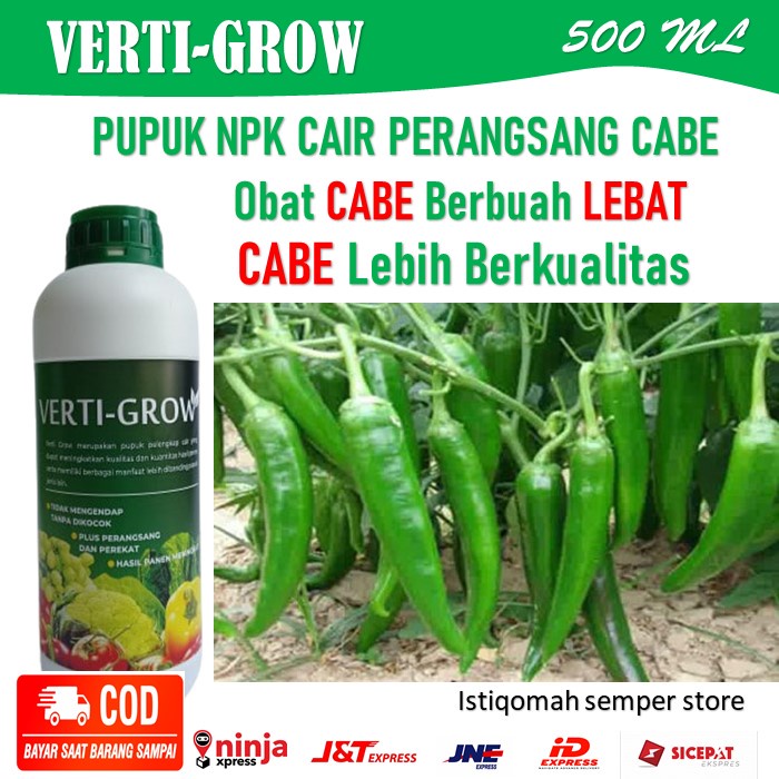 Jual Pupuk Cair Verti Grow Obat Pelebat Cabe - Pupuk Cair VERTI grow Obat Perangsang Akar ...