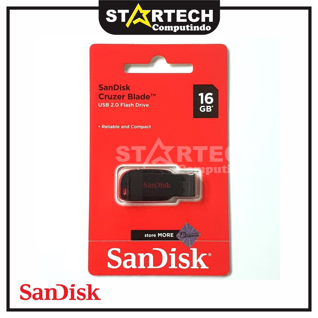Jual Flashdisk SanDisk 16GB USB 2.0 Cruzer Blade CZ50 - Garansi Resmi ...