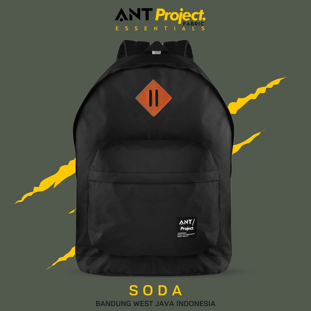 Jual ANT PROJECT - Tas Backpack SODA Full Black - Tas Ransel | Shopee Indonesia