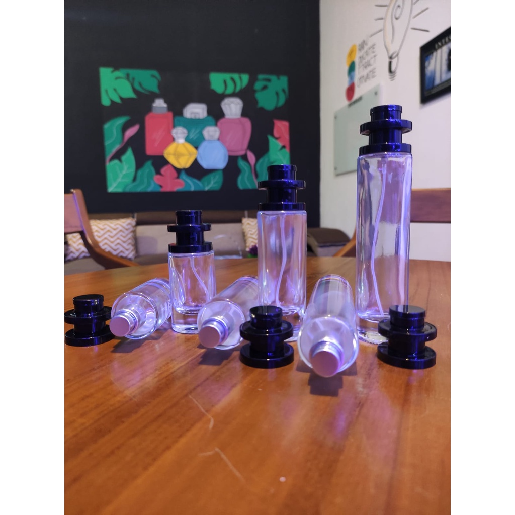 Jual Botol Parfum Catur tutup hitam/botol kaca 20 30 dan 50ml | Shopee ...