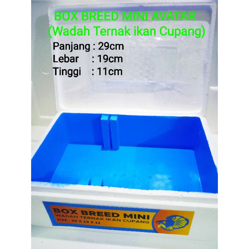 Jual BOX BREEDS MINI AVATAR BOK STYROFOAM/WADAH TERNAK IKAN CUPANG ...
