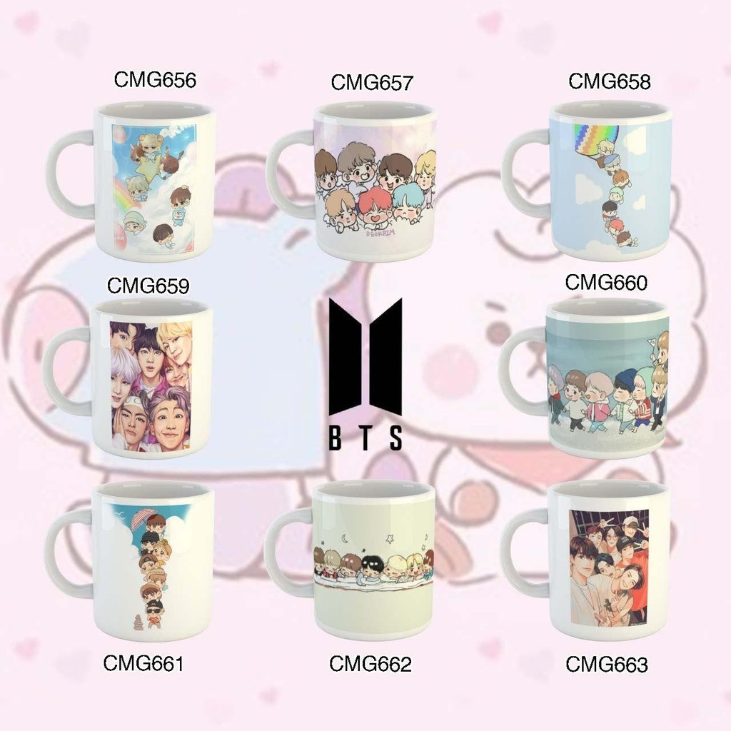 Jual BTS Custom Mug/Cangkir Mug/ BTS Gelas Custom/Cangkir BT21/Mug BT21 ...