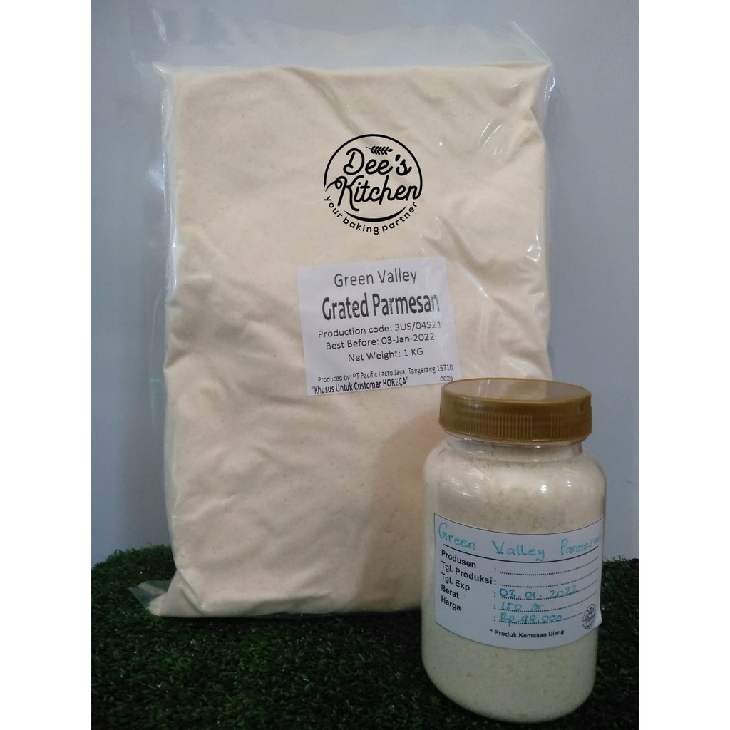 Jual [PREMIUM] GREEN VALLEY GRATED PARMESAN CHEESE (REPACK 150gr ...