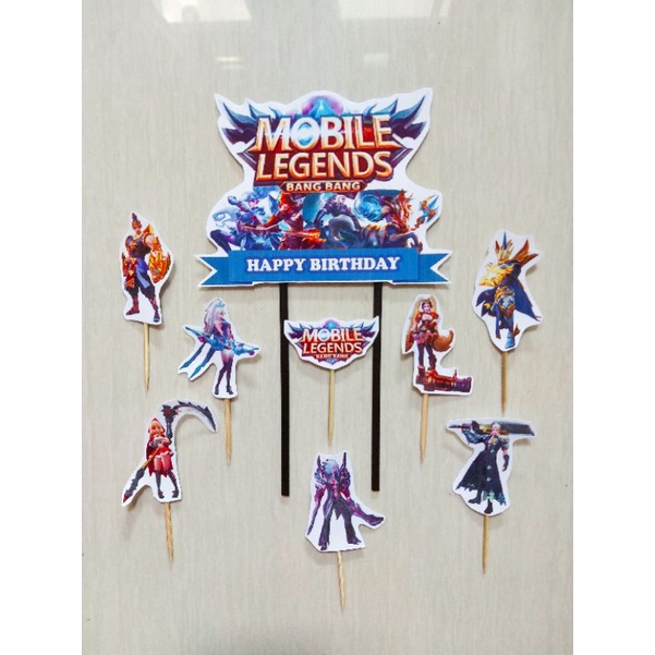 Jual TOPPER MOBILE LEGEND / TOPPER KUE MOBILE LEGEND / CAKE TOPPER ...