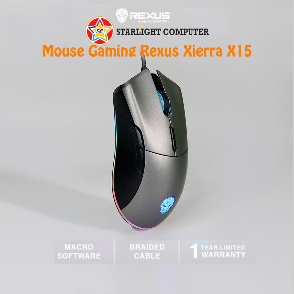 Jual Mouse Gaming Rexus Xierra X15 | Shopee Indonesia