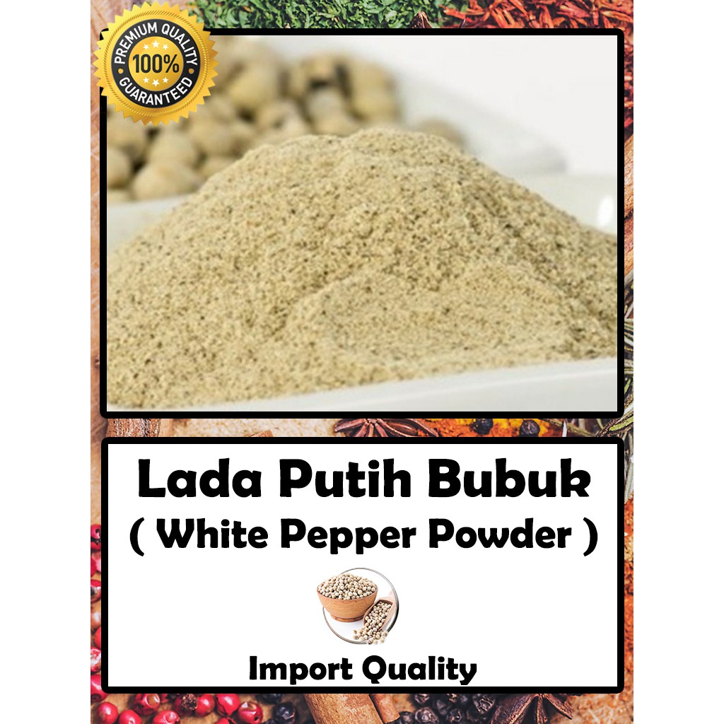Jual Lada Putih Bubuk / White Pepper Powder 50gr Export Quality Sari ...