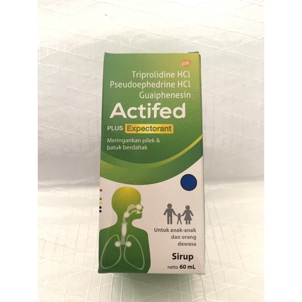 Jual Actifed Plus Expectorant Syrup 60 ML Indonesia|Shopee Indonesia