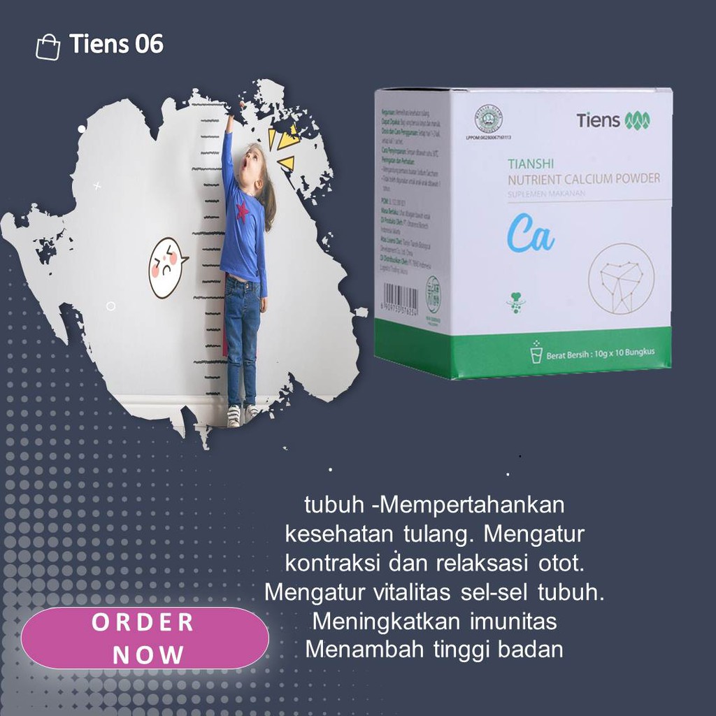 Susu kalsium peninggi badan Susu Nutrient High Calcium NHCP Tianshi ...