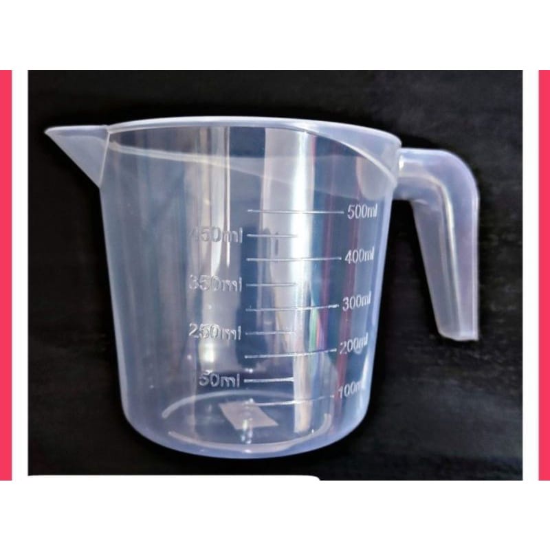 Jual gelas ukur plastik 500ml / gelas takar plastik 500ml | Shopee Indonesia