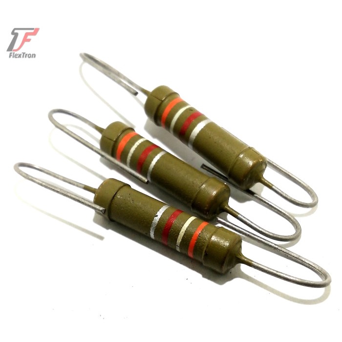 Jual Resistor Carbon Composite 3K9 3,9K Ohm 2W NOS | Shopee Indonesia