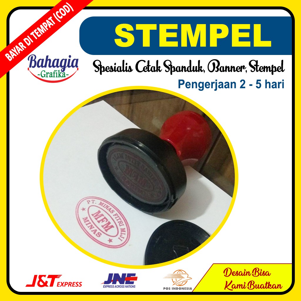 Jual Stempel Stampel Custom Stamp Logo Nama Perusahaan Tanda Tangan ...