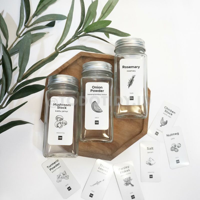 Jual Sticker Label Botol Bumbu 3x6 Waterproof | Shopee Indonesia