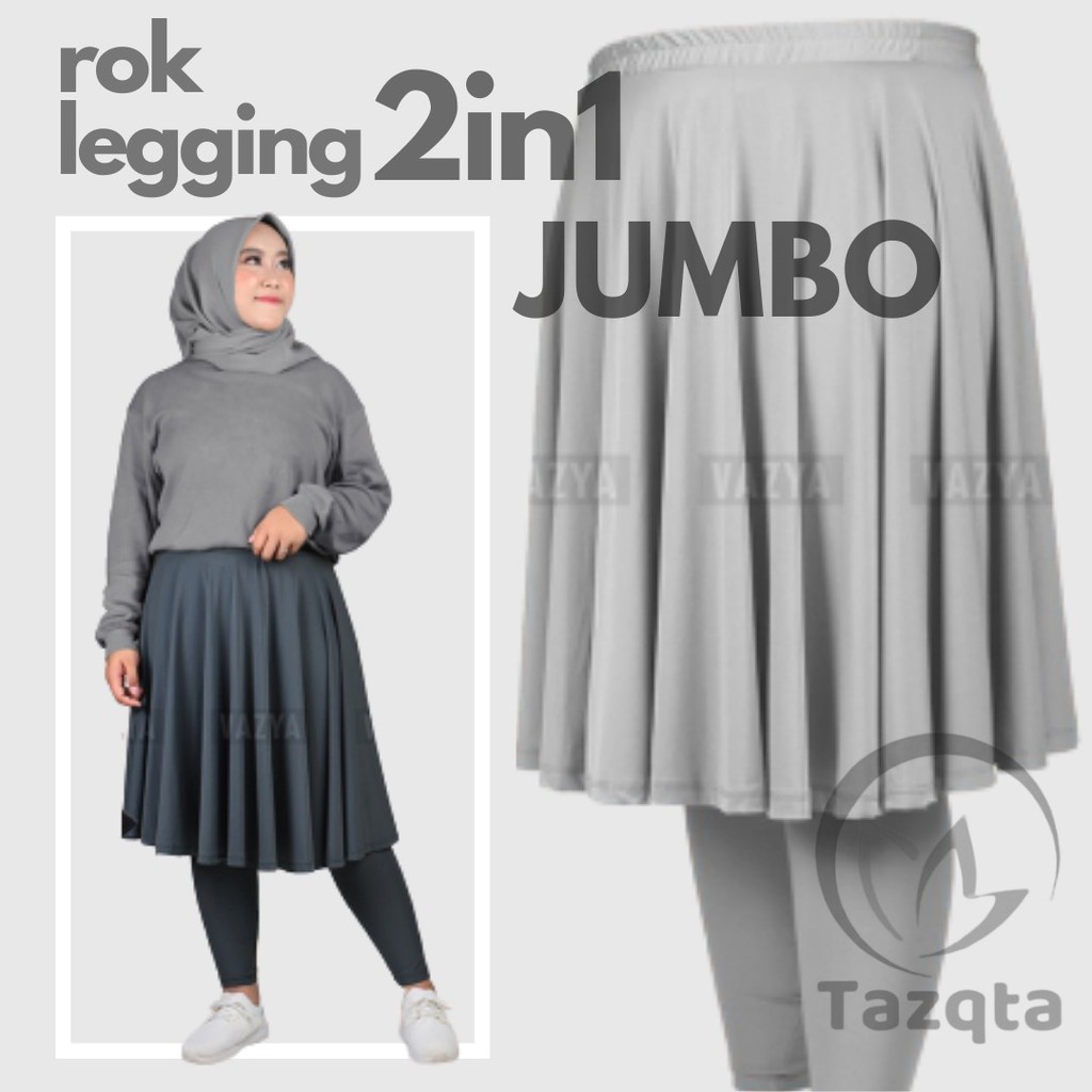 Legging Rok Jumbo Sport Model Payung Skirt Leging Wanita Jersey Premium ...