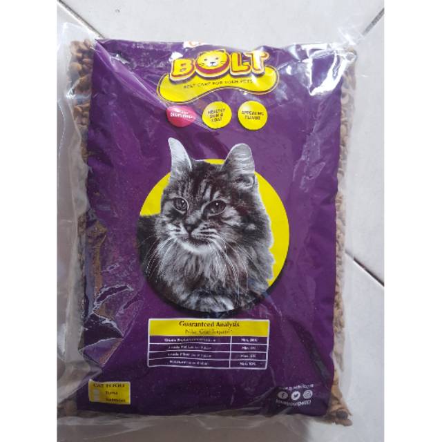 Jual MAKANAN PAKAN KUCING CAT FOOD BOLT repacking 800gr | Shopee Indonesia