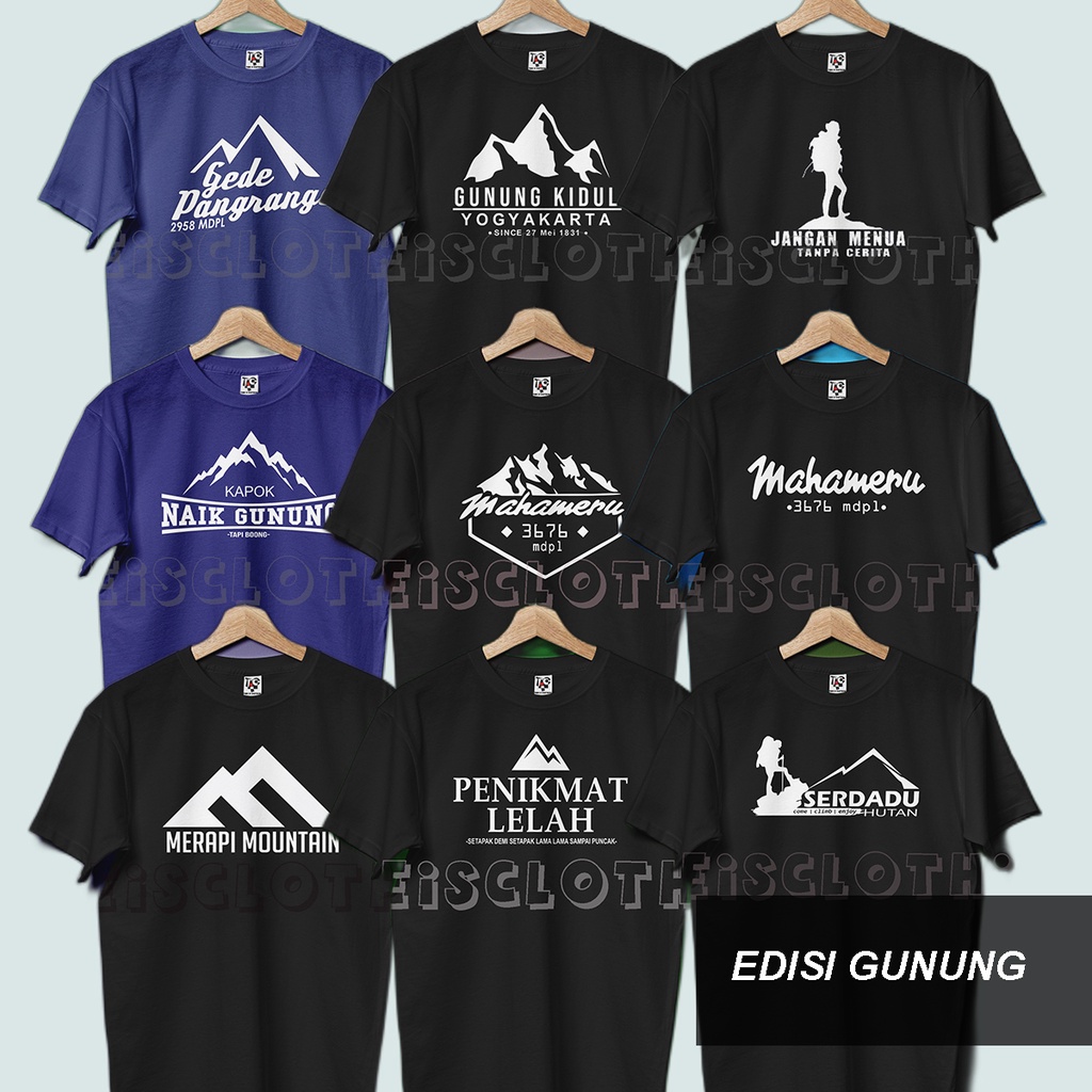 Jual Kaos Baju Obral Combed 30S Distro Gunung Gede Pangrango / mendaki ...