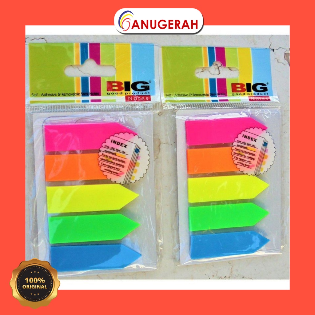 Jual BIG 6018 POST IT PANAH 5 WARNA | Shopee Indonesia