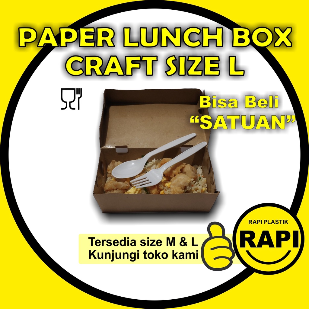 Jual Paper Lunch Box Craft L Box Kotak Dus Kemasan Box Makanan Kertas ... Jual Paper Lunch Box Craft L Box Kotak Dus Kemasan Box Makanan Kertas ...