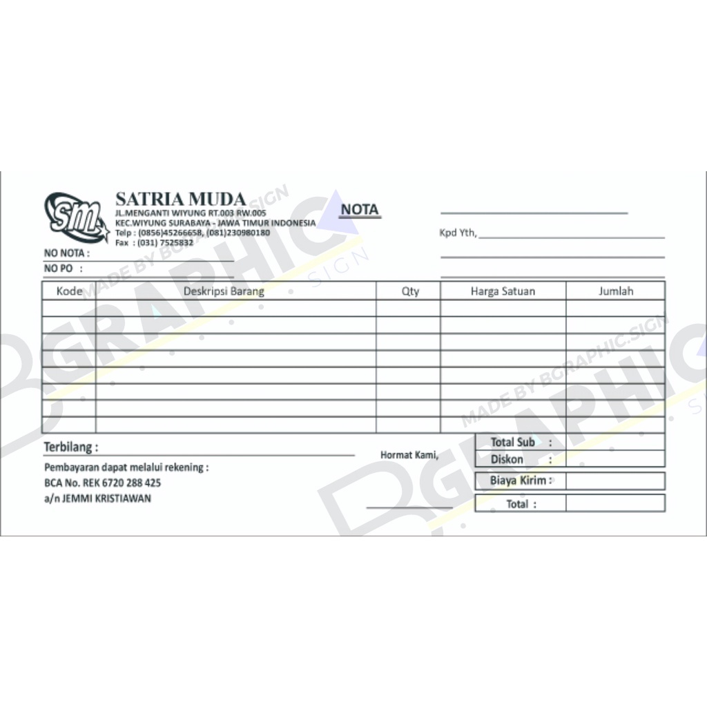 Jual Design dan Cetak Nota, Surat Jalan, Kop Surat | Shopee Indonesia