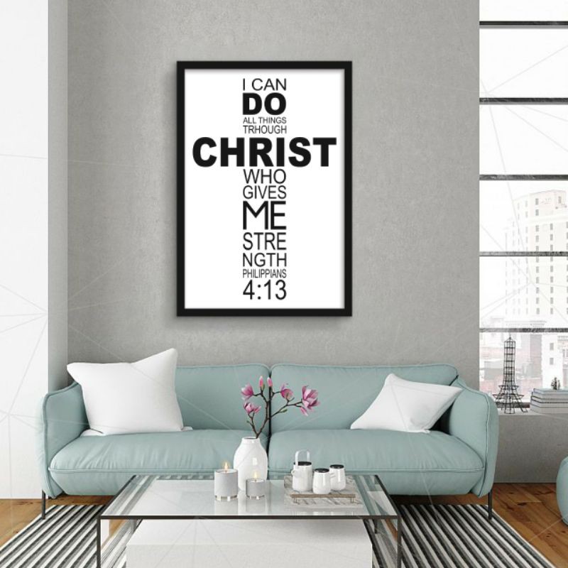 Jual Hiasan dinding Kristen Katolik poster rohani kutipan ayat KS ...