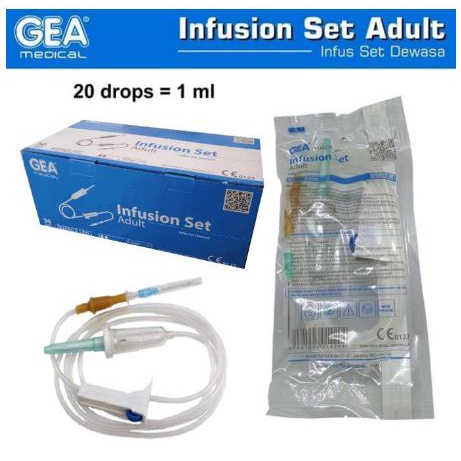 Jual Infuset Dewasa GEA / Infus Set GEA / Infusion Set Dewasa GEA | Shopee Indonesia