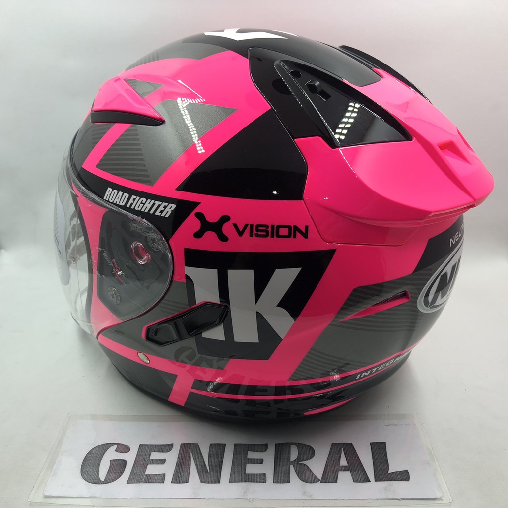 Jual GOYANG HARGA;; Helm NHK R1 Motif Neuro Pink Fluorecent Silver ...