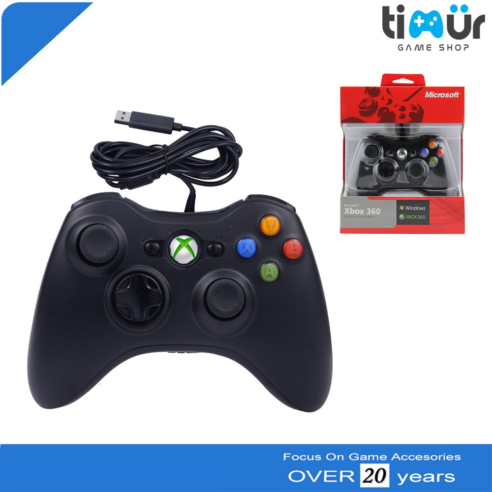 Jual Stik Stick Xbox 360 PC Laptop Wired Warna Hitam Kabel | Shopee ...