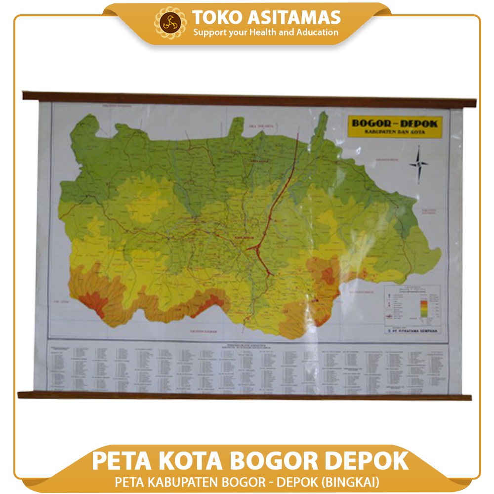 Jual Peta Kabupaten-Kota Bogor-Depok (Bingkai) | Shopee Indonesia