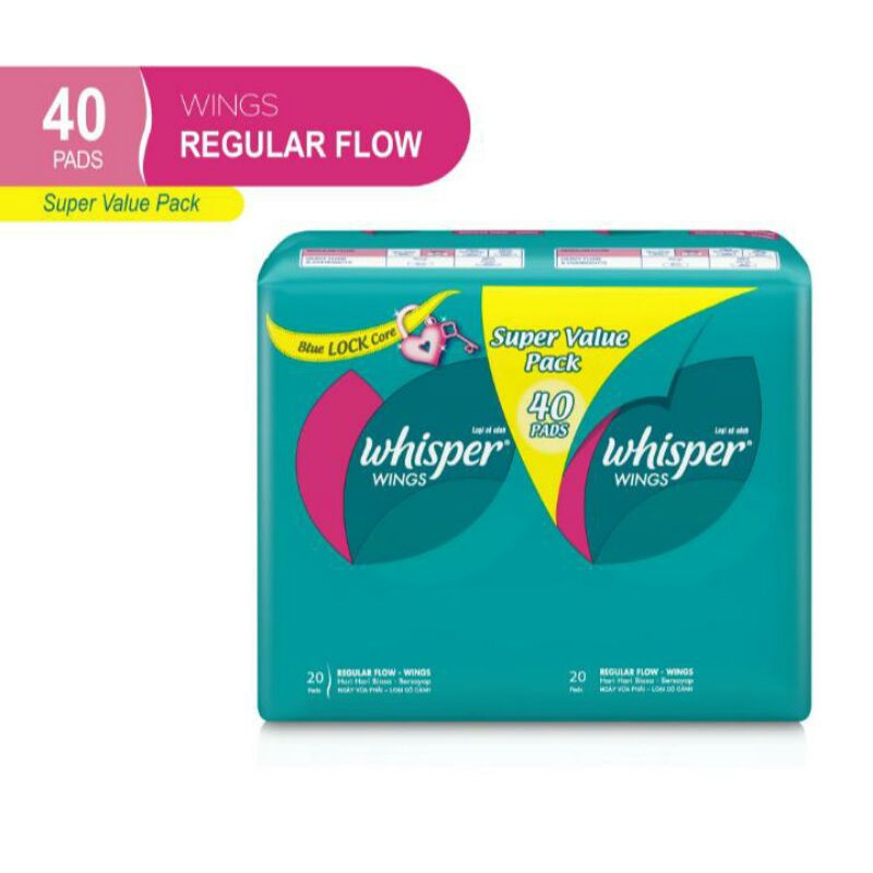 Jual WHISPER Regular Flow Wings 40s | Shopee Indonesia