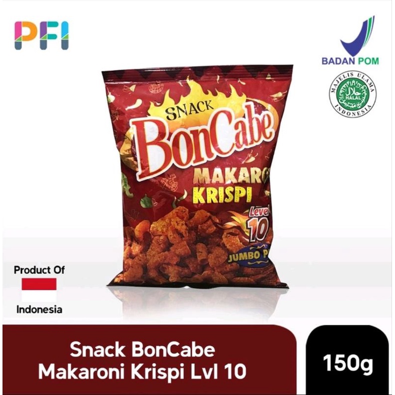 Jual Snack BonCabe Makaroni Krispi Level 10 150gr Indonesia|Shopee ...