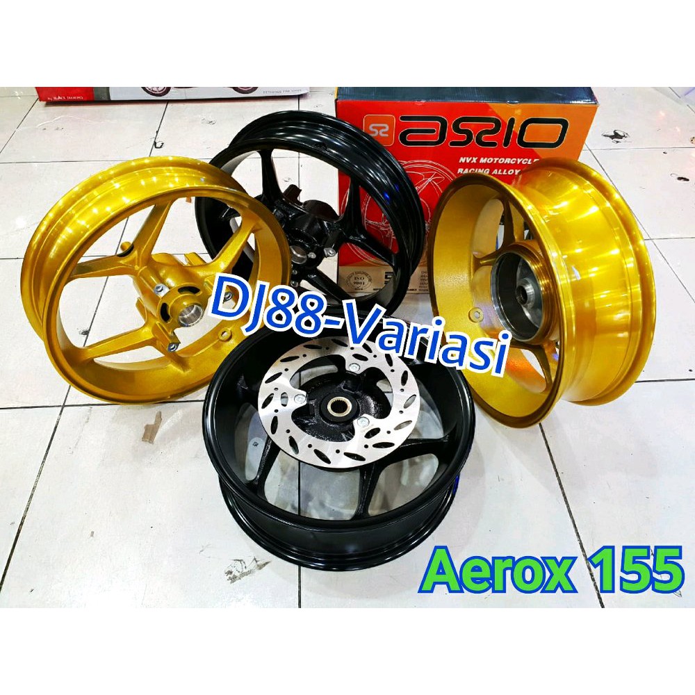 Jual Velg Axio Aerox 155 double disc cakram Gold black ring 14 | Shopee ...