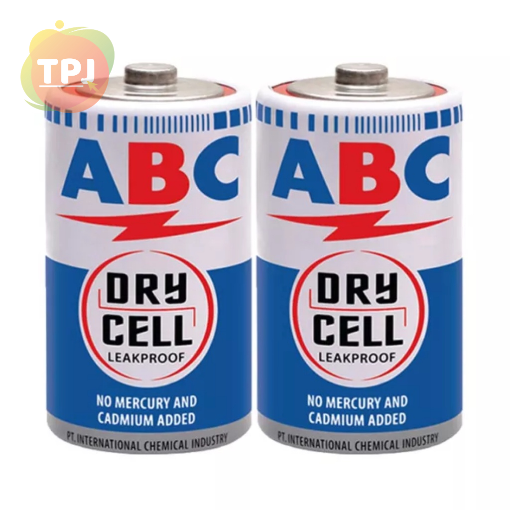Jual BATERAI BATTERY BATRE ABC BIRU TIPE D BESAR R20 ISI 2 BUAH