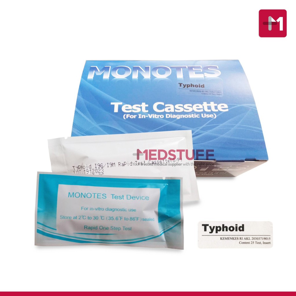 Jual Typhoid IgG IgM Rapid Test Cassette Device Monotes Alat Tes Tifoid ...