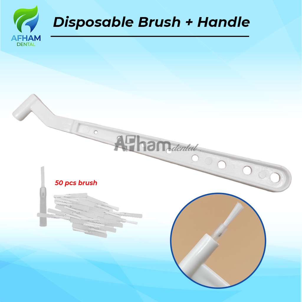 Jual DENTAL DISPOSABLE BRUSH + HANDLE / MICROBRUSH / MICROAPLICATOR ...
