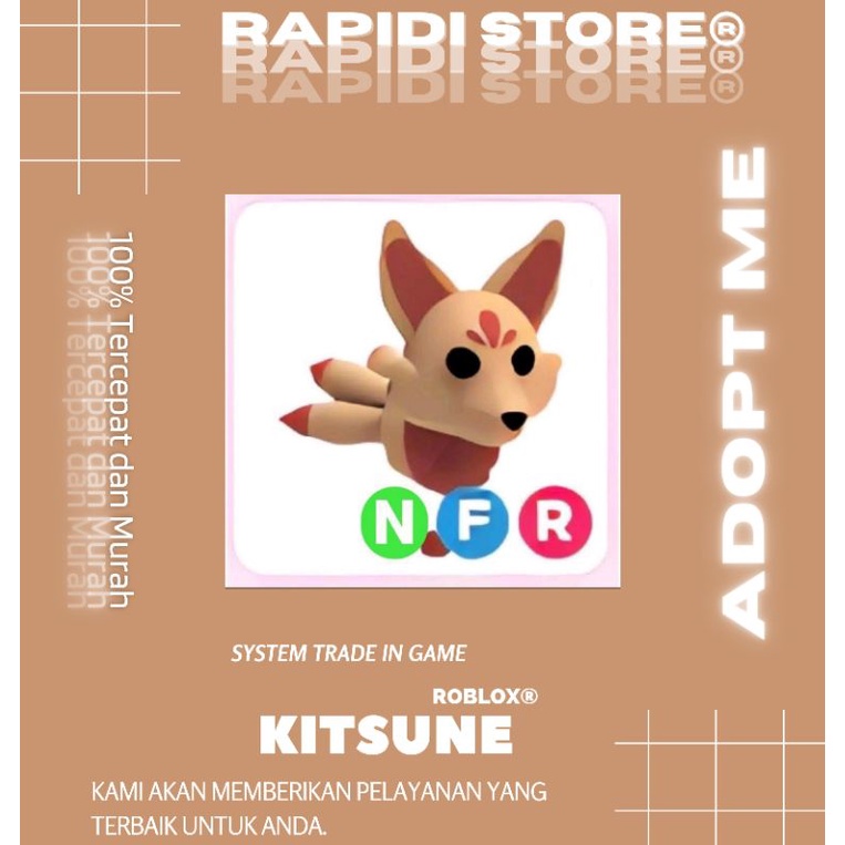 Kitsune Pet Adopt me Nfr/Fr termurah | Shopee Indonesia