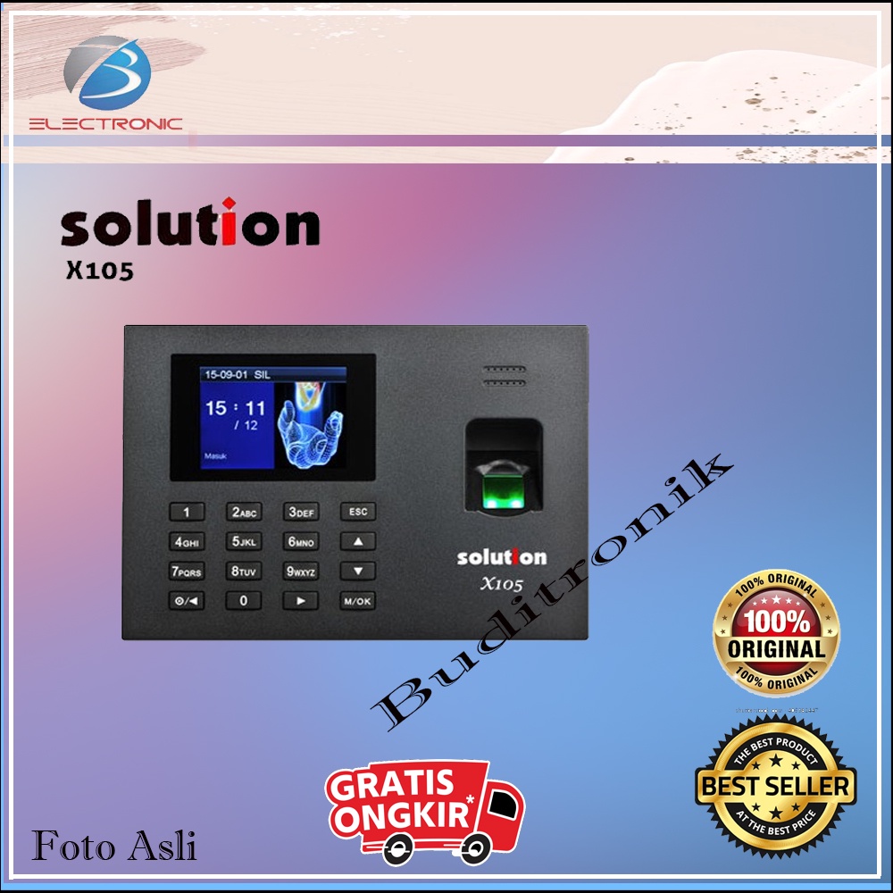 Jual Finger Print Solution X105 Backup Batre Mesin Absen Sidik Jari ...