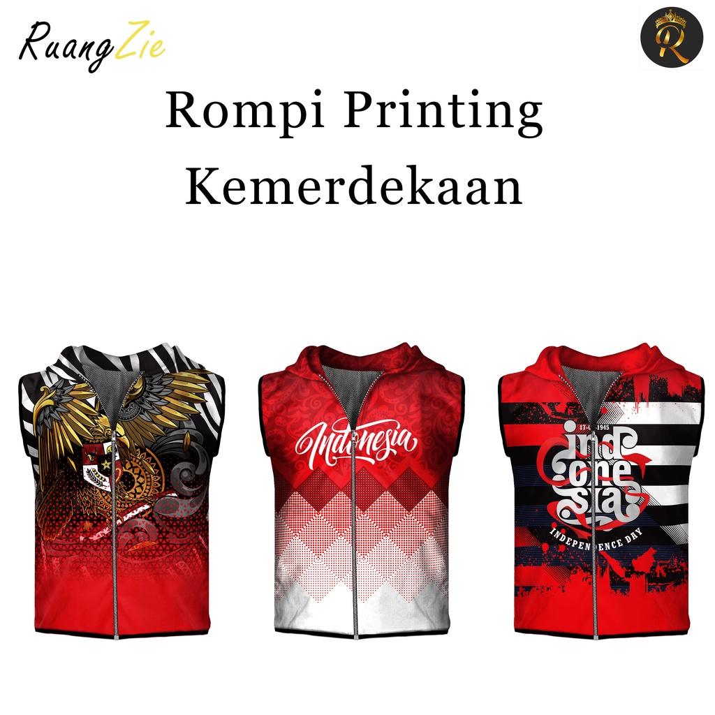 Jual [BISA COD] Rompi Printing Wanita Pria Vest Hoodie Olahraga Running ...