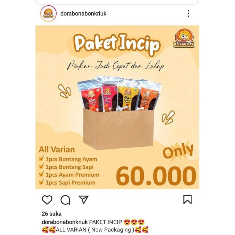 Jual PAKET INCIP DORABON 4 VARIAN | Shopee Indonesia