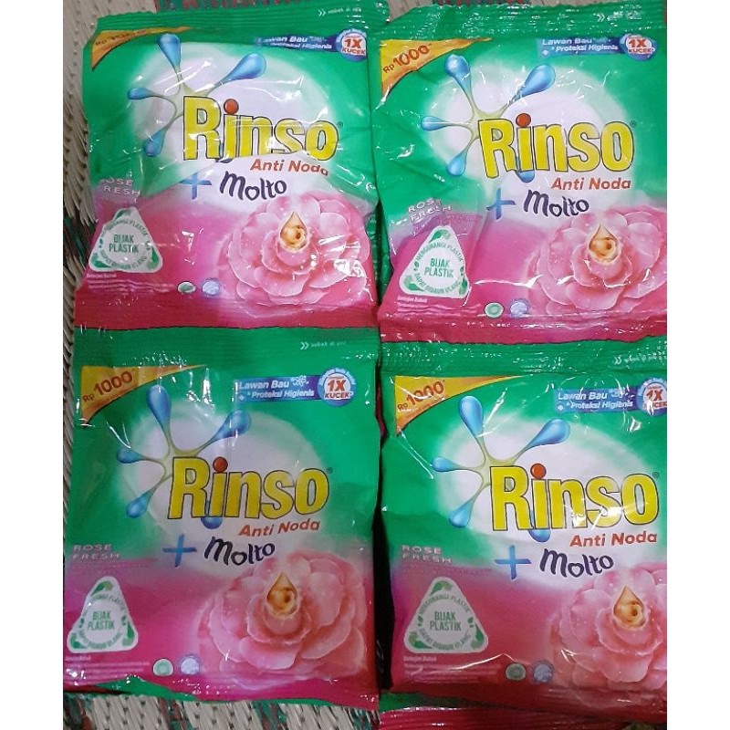 Jual DETERGEN RINSO MOLTO RENCENG 1 RENCENG ISI 6 SACHET / DETERGEN ...