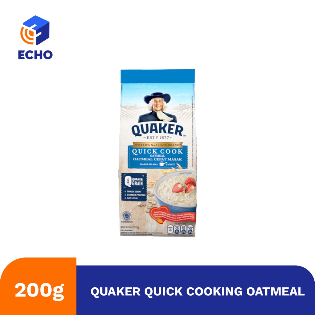 Jual Quaker Quick Cooking Oatmeal - 200 Gr | Shopee Indonesia
