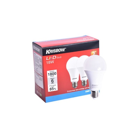 Jual Lampu Krisbow Led 18 W / Bulb Krisbow 18 W / Bohlam Krisbow Led 18 W Isi 2 Pcs - Putih ...
