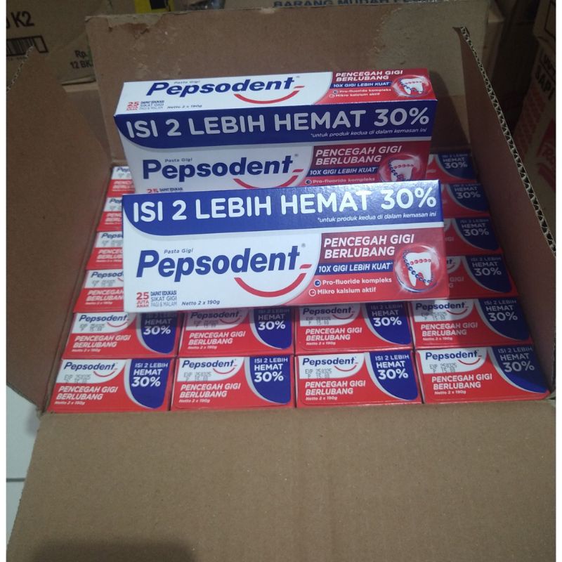 Jual Pepsodent Pencegah Gigi Berlubang Pasta Gigi 225 g Isi 2 pcs ...