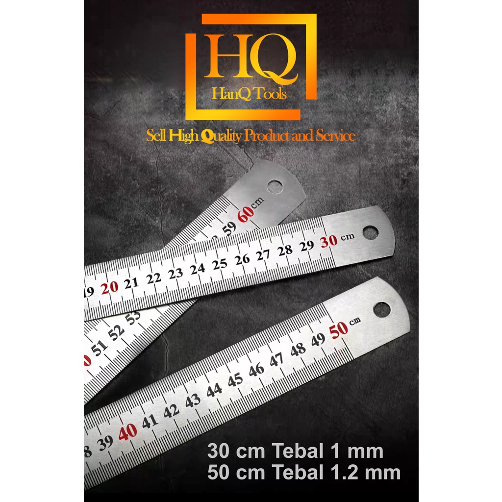 Jual Penggaris Besi Drafting Ruler Stainless Steel Arsitek TEBAL ...