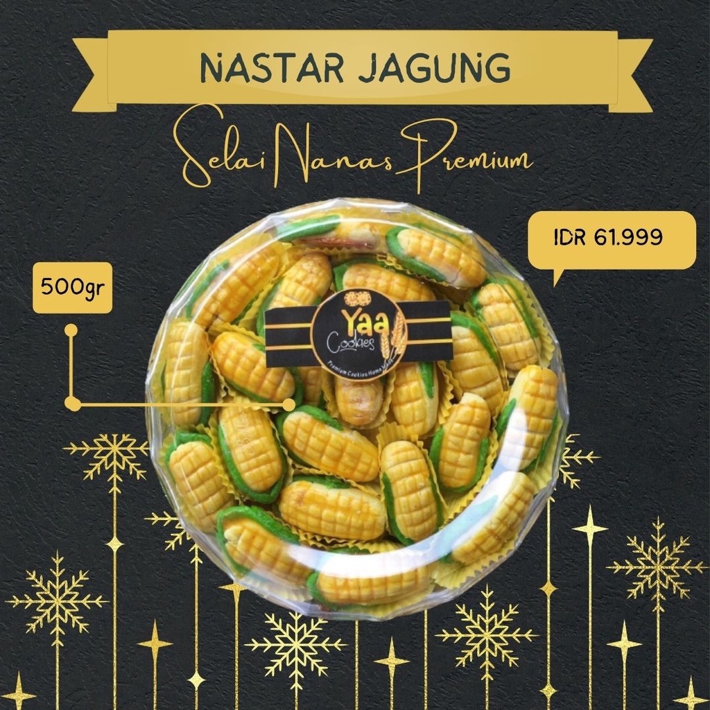 Jual Nastar Jagung Keju Selai Nanas Premium Yaa Cookies Kemasan Toples ...