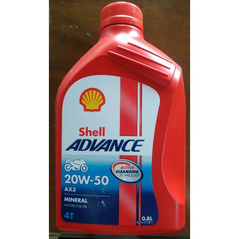 Jual Shell Advance 20W-50 AX3 4T 0.8 Liter (100% original) | Shopee ...