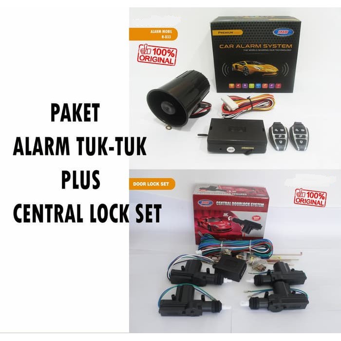 Jual Paket Alarm Mobil Tuk-Tuk dan Central Lock set - RWB Original ...