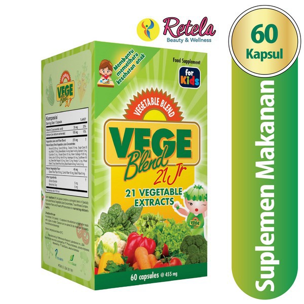 Jual NTL Vegeblend 21 Junior Ekstrak 21 Jenis Sayuran - 60 Kapsul ...