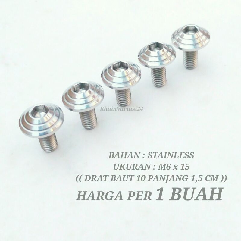 Jual Baut Probolt payung M6 x 15 Drat baut 10 panjang 1,5 cm Indonesia|Shopee Indonesia